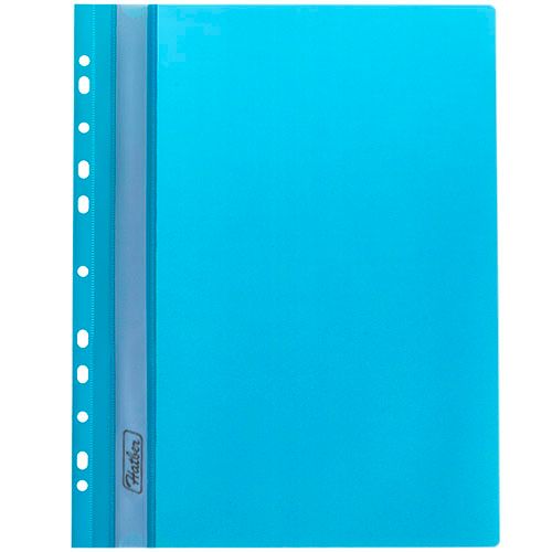 Купить Папка-скоросшиватель Hatber, А4 формат, 140/180 мкм, голубая с перфорацией: в Алмате ...