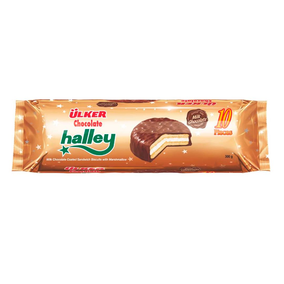 Купить Печенье ULKER Halley с молочным шоколадом, флоу пакет, 10 шт ...